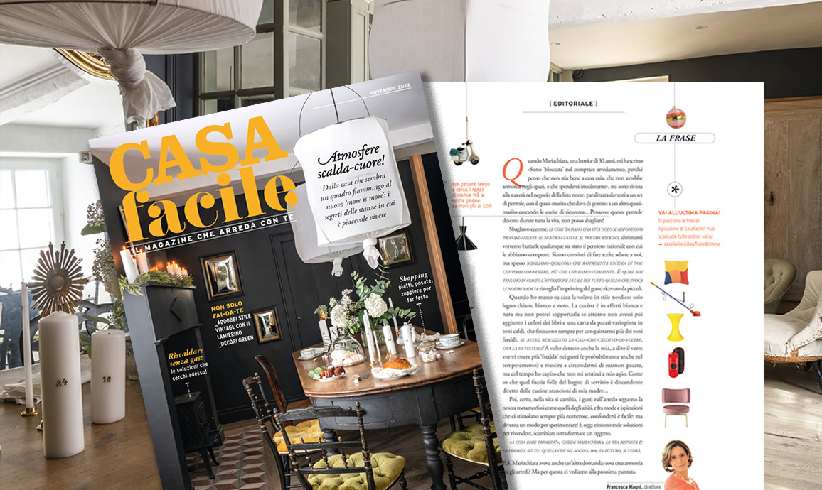 CasaFacile di novembre 2022: l’editoriale del direttore - CasaFacile