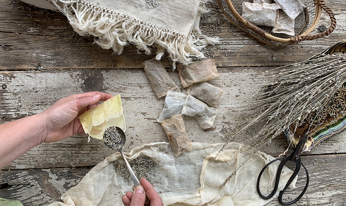 Riciclare le bustine del tè per realizzare antitarme alla lavanda ...